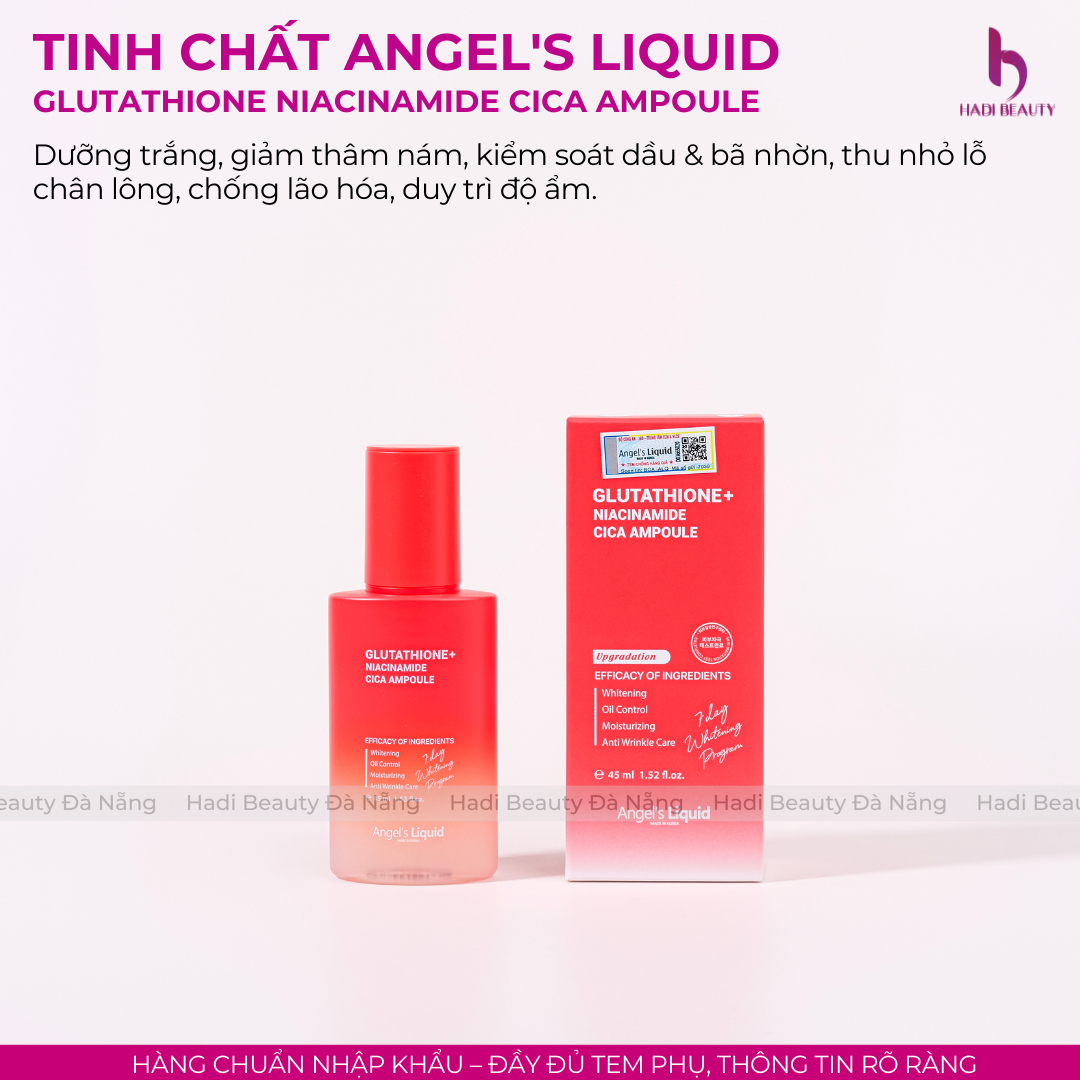 Tinh chất Angel's Liquid Glutathione Niacinamide Cica Ampoule